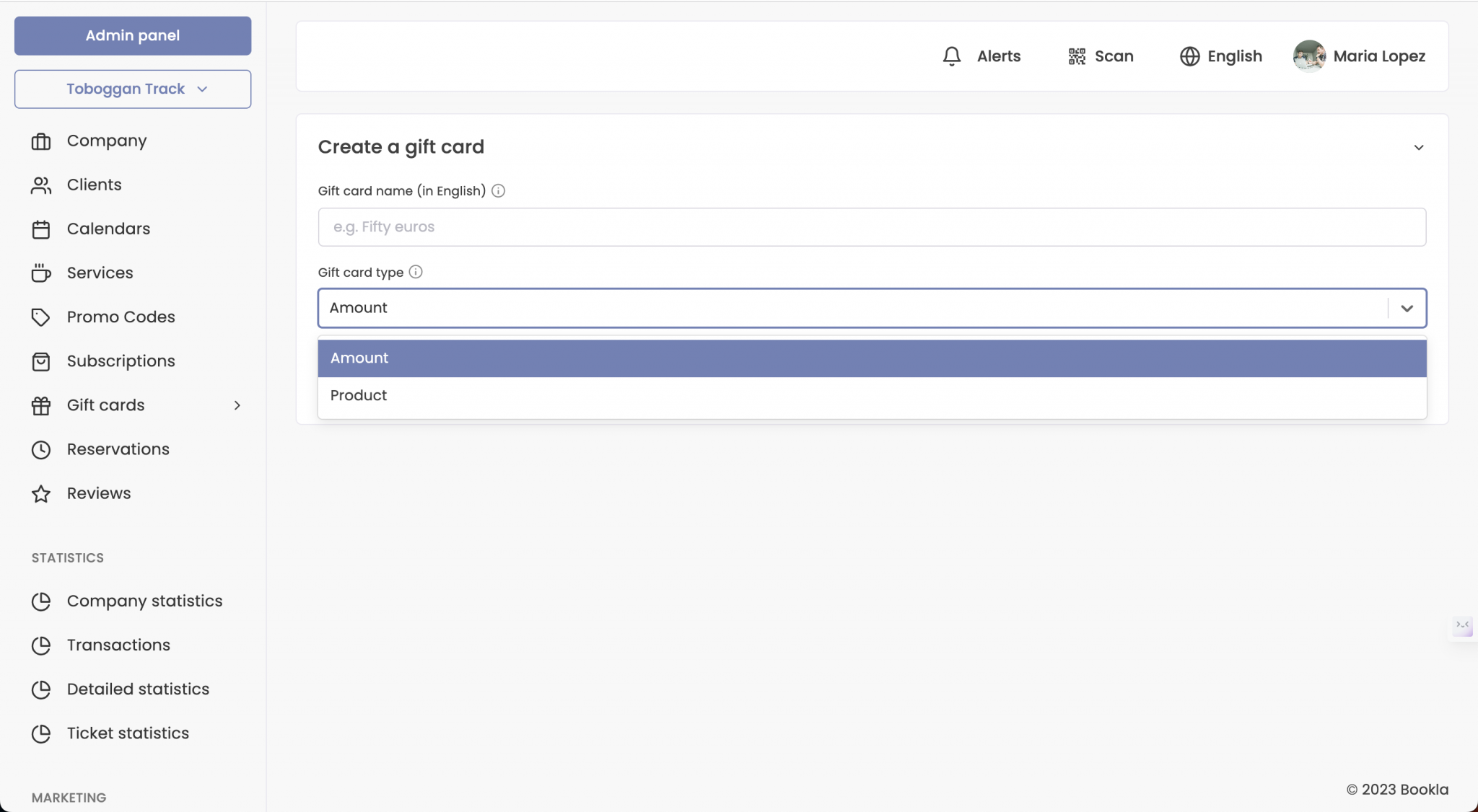 How to create a Gift Cards - Bookla's blog
