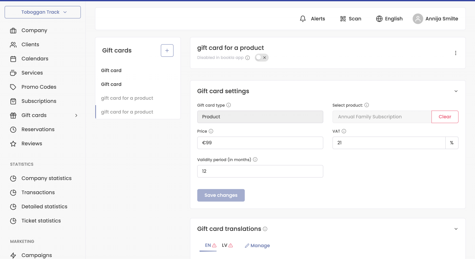 How to create a Gift Cards - Bookla's blog