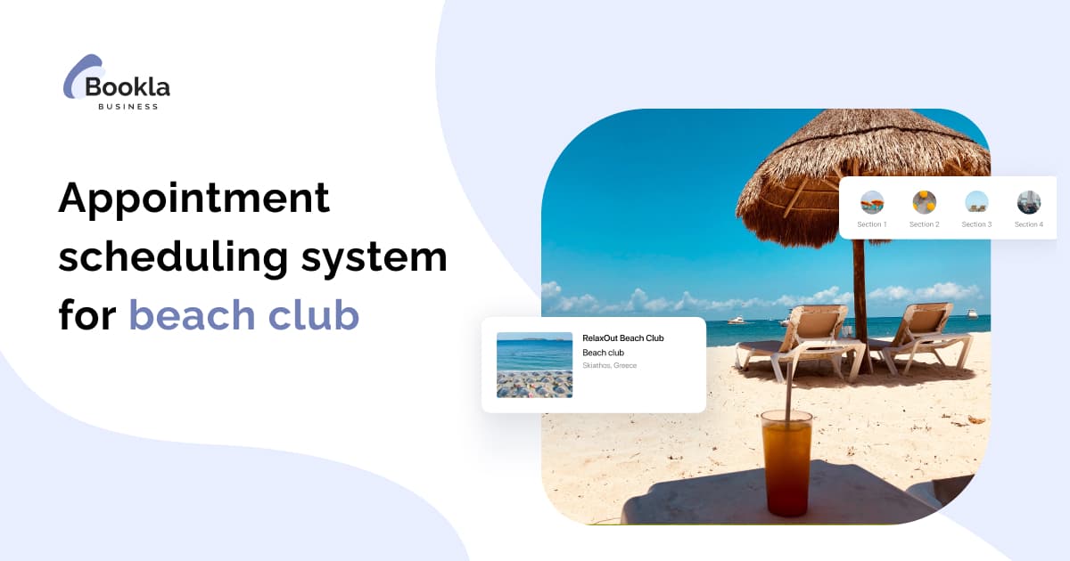 Subscription-free online booking system for beach clubs